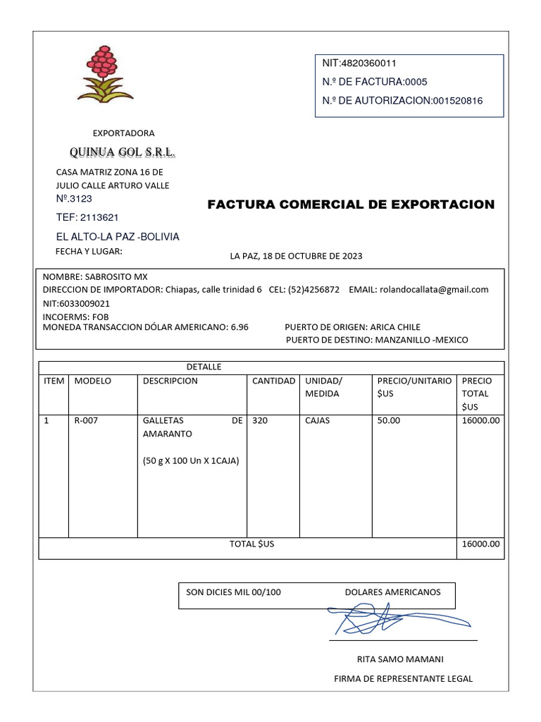 Factura Comercial | PDF