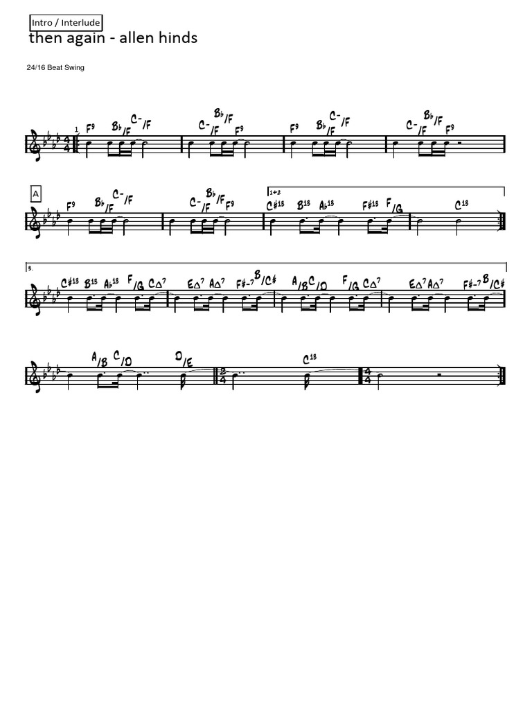 Allen Hinds - Then Again v2 | PDF