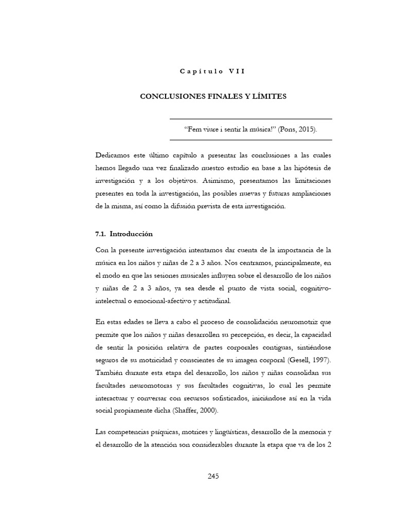 Conclusiones Del Estudio | PDF | Bailes | Aprendizaje