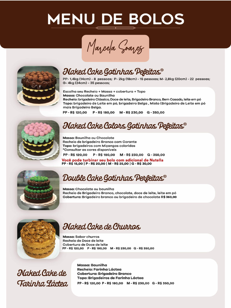 Cardapio Marcela Soares | PDF
