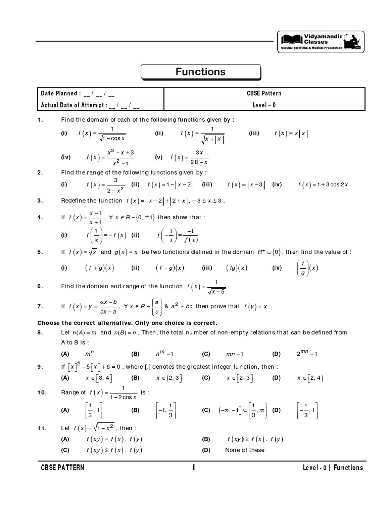 Functions Workbook | PDF | Function (Mathematics) | Mathematical Logic Functions Workbook | PDF | Function (Mathematics) | Mathematical Logic