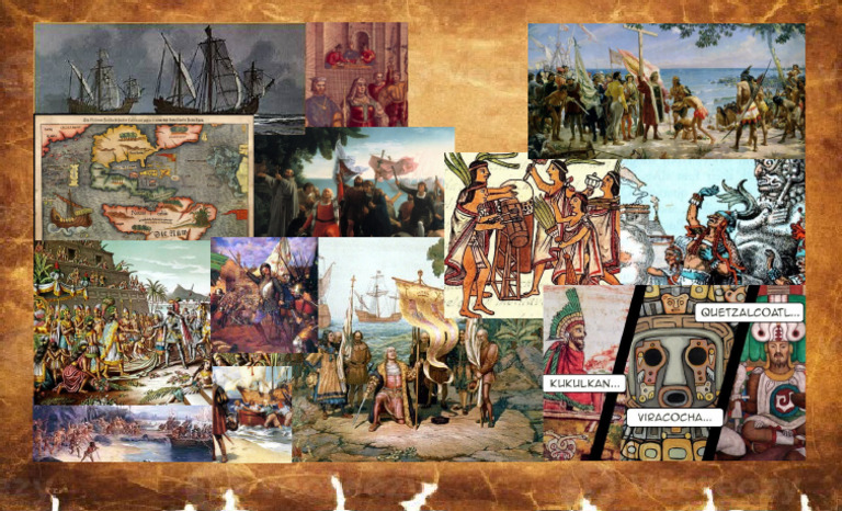 Collage del DESCUBRIMIENTO Y CONQUISTA Colombiana | PDF