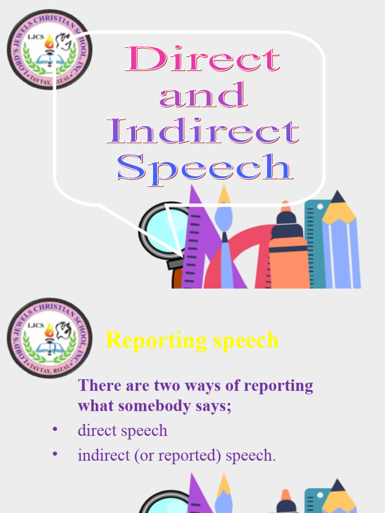 Direct - and - Indirect Speech | PDF | Languages | Foreign Language Studies