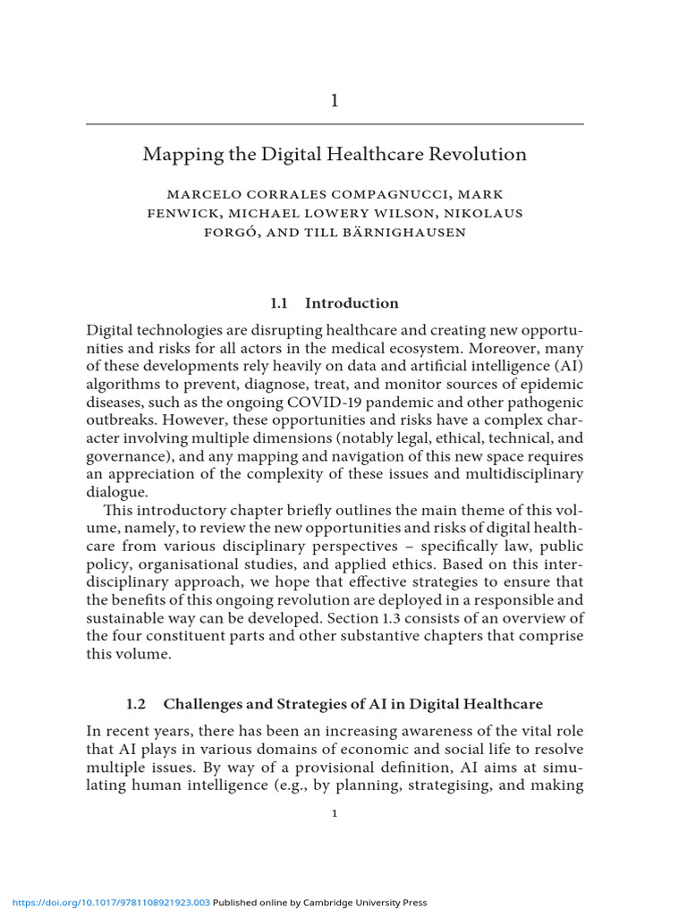 01mapping The Digital Healthcare Revolution | PDF | Artificial Intelligence | Intelligence (AI ...