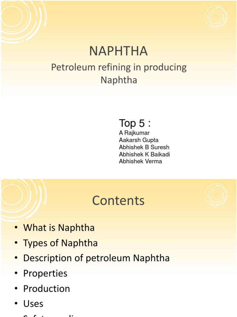 Naphtha | PDF | Petroleum | Oil Refinery