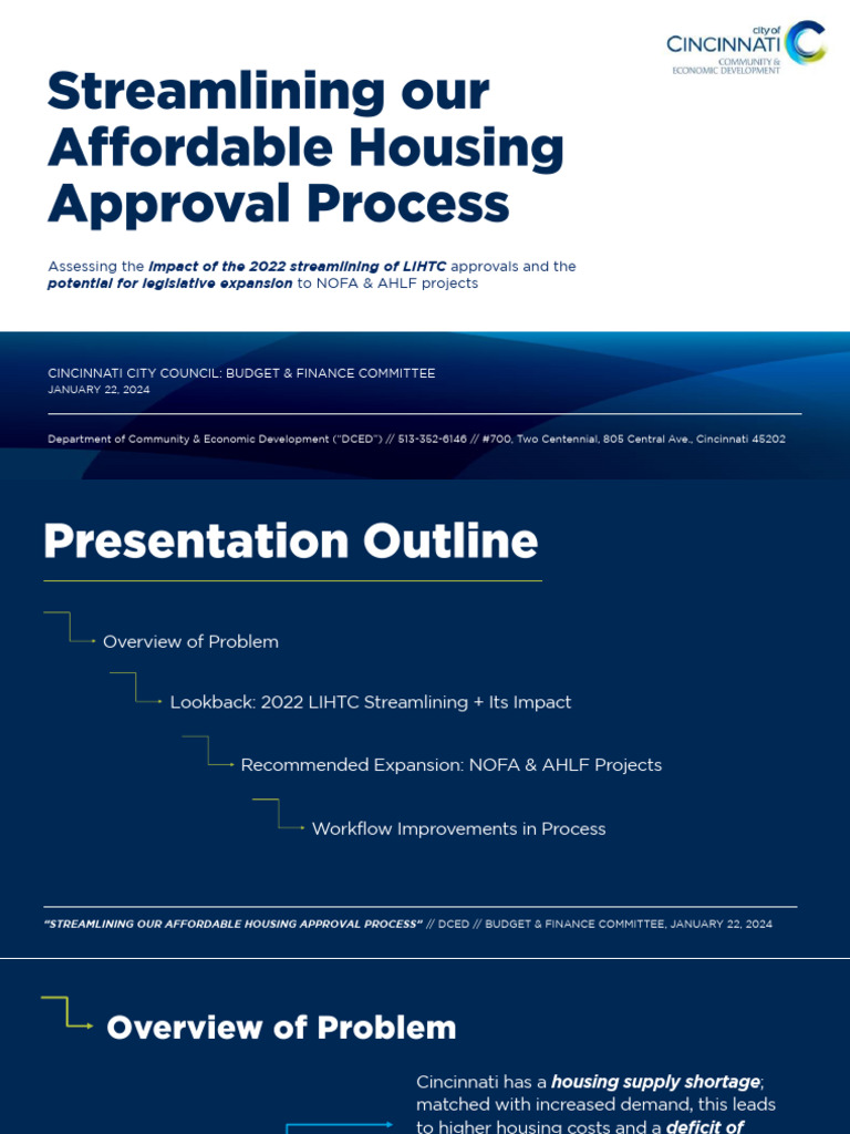 Streamlining Affordable Housing Approval Process Presentation | PDF ...
