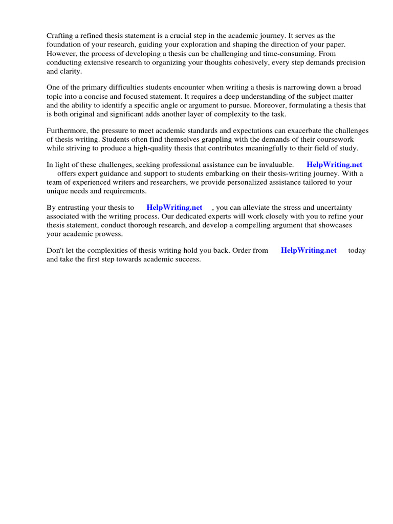 Crafting Effective Thesis Statements | PDF