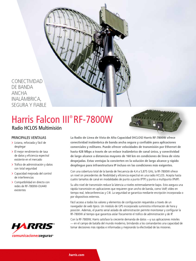 harris-falcon-iii-rf-7800w | PDF | Inalámbrico | Radio