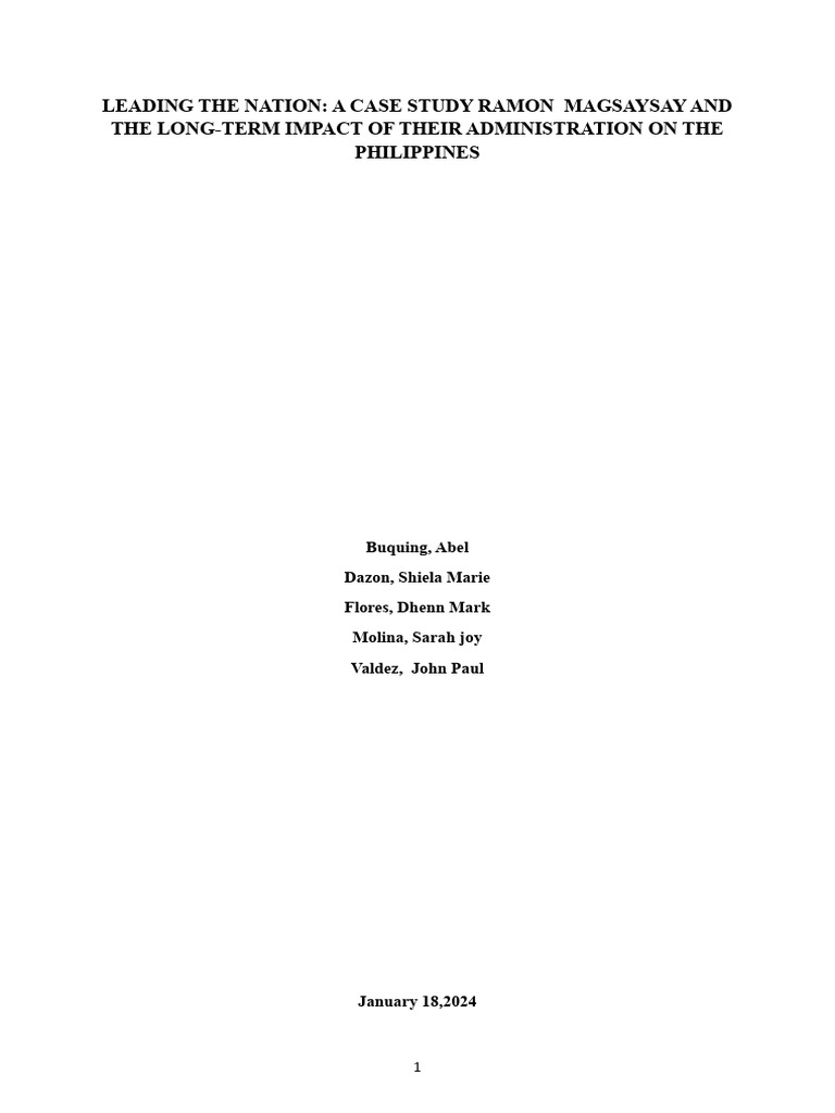 Ramon Magsaysay's Impact on the Philippines | PDF | Social Science