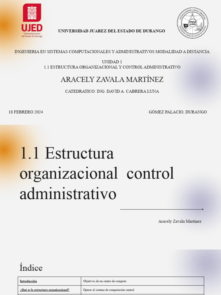 Estructura y Control en Centros de Cómputo | PDF | Software | Apoyo