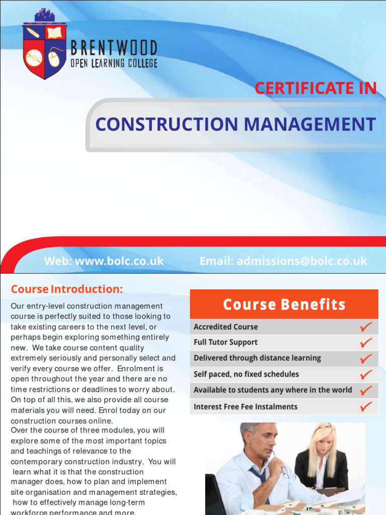 Construction Management Basics | PDF | Learning