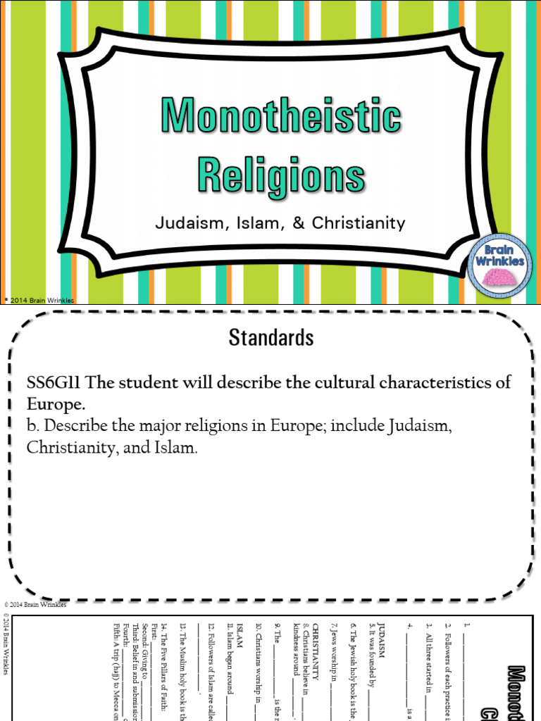 Europe Monotheistic Religions | PDF | Muhammad | Monotheism