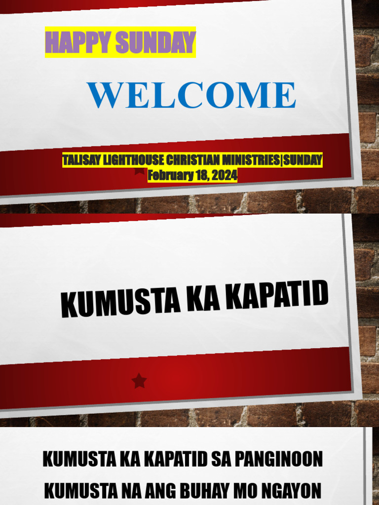 Kumusta Ka Kapatid | PDF