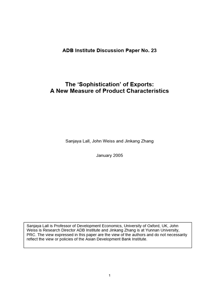 Adbi dp23 | PDF | Textiles | Supply Chain