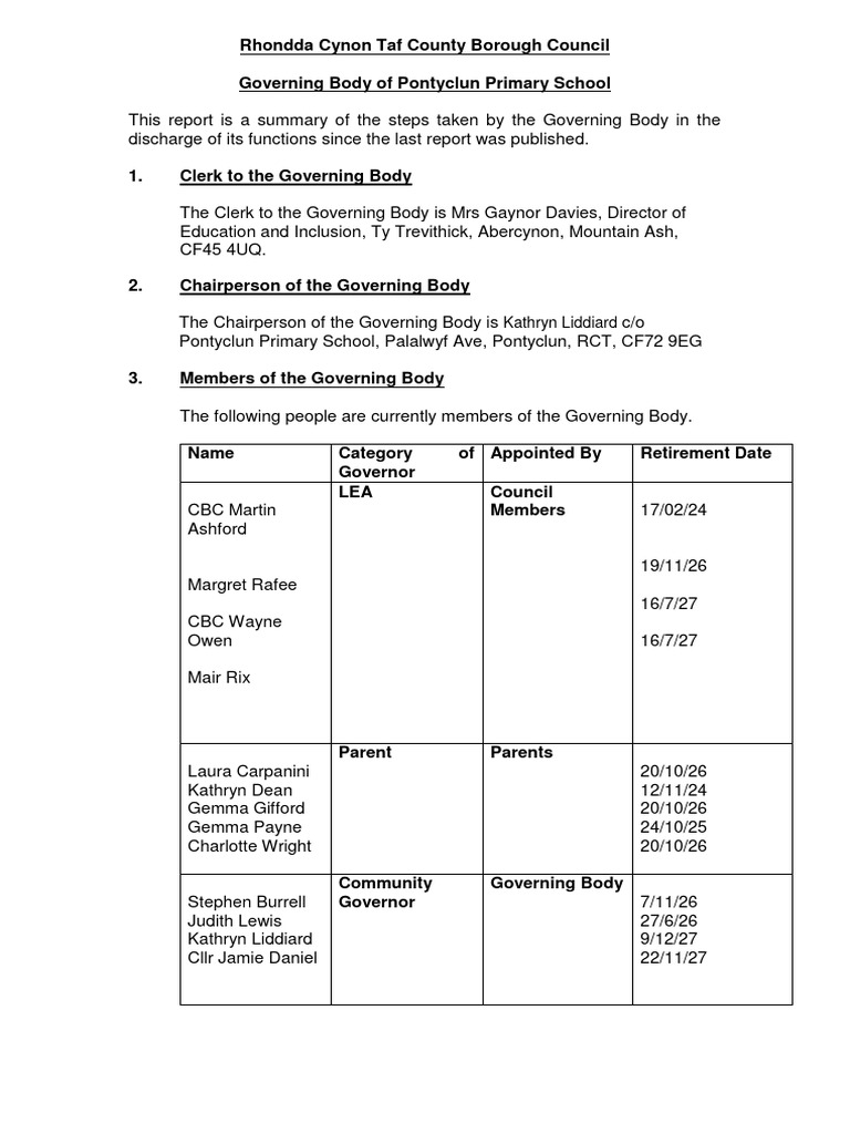 Pontyclun Full ARP 20222023 | PDF | Educational Assessment | Curriculum