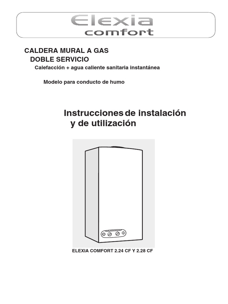 Guía de Instalación de Caldera Elexia | PDF | Calor | Cantidades fisicas