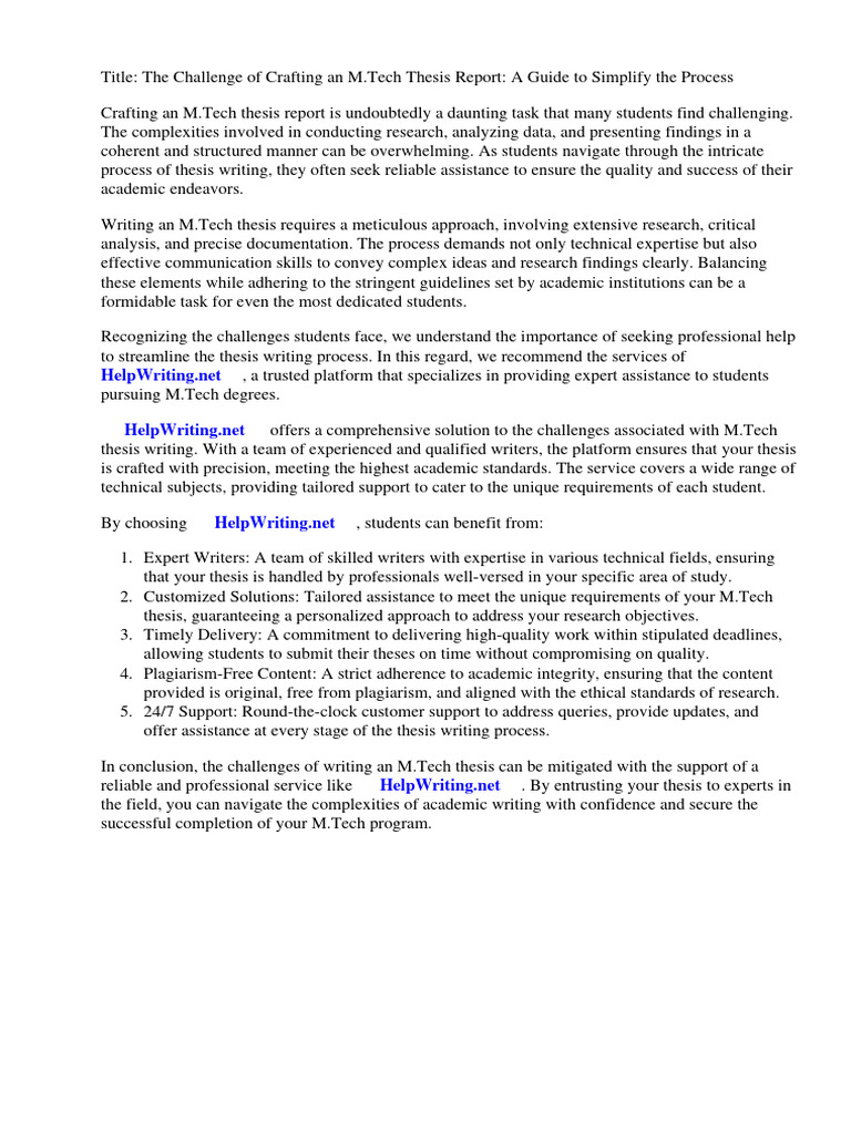 M.tech Thesis Report Sample | PDF | Thesis
