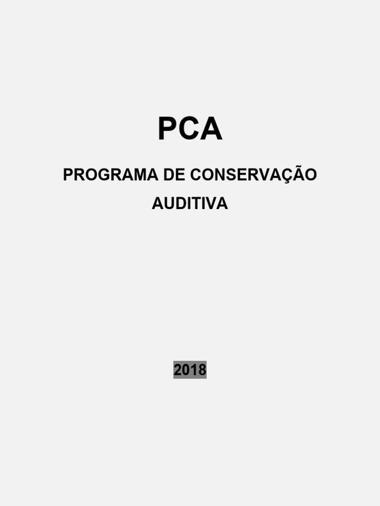 PCA - Programa de Conservacao Auditiva - Modelo 2 | PDF | Tecnologia e Engenharia