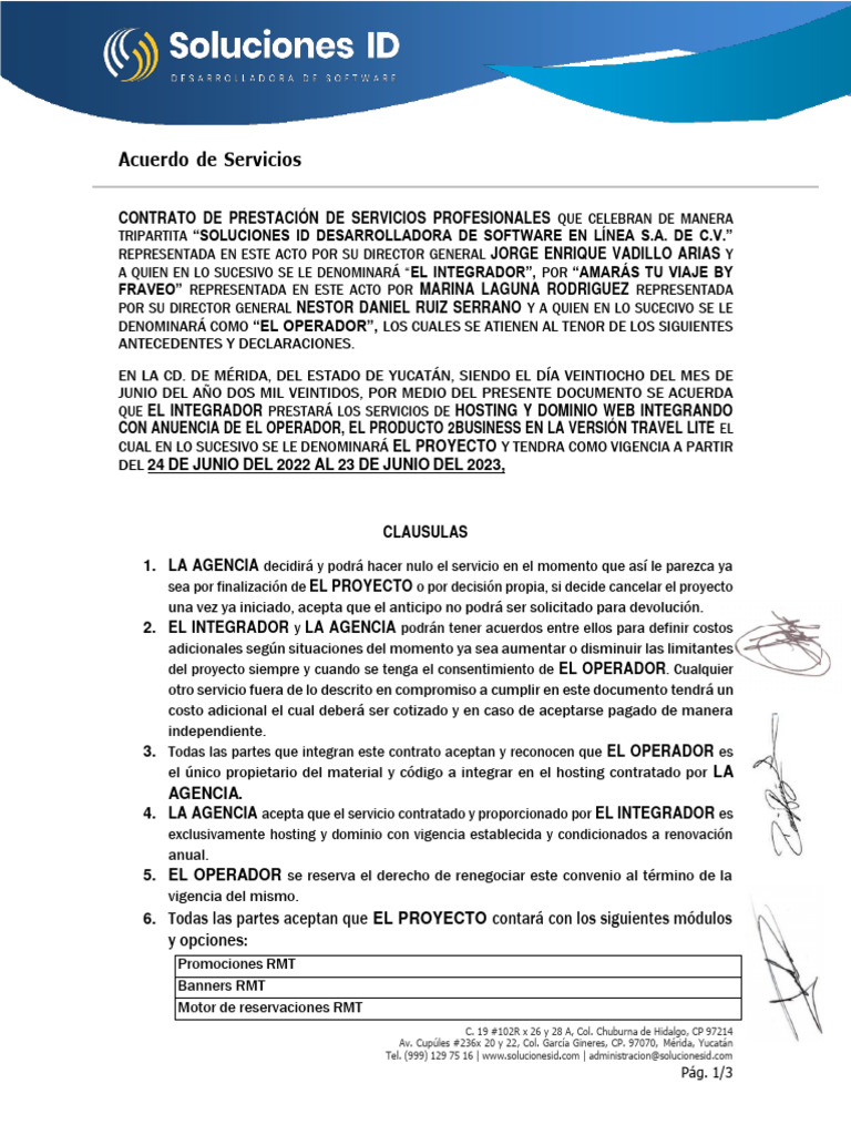 Acuerdo de Servicio 2Business Travel Lite | PDF | Informática