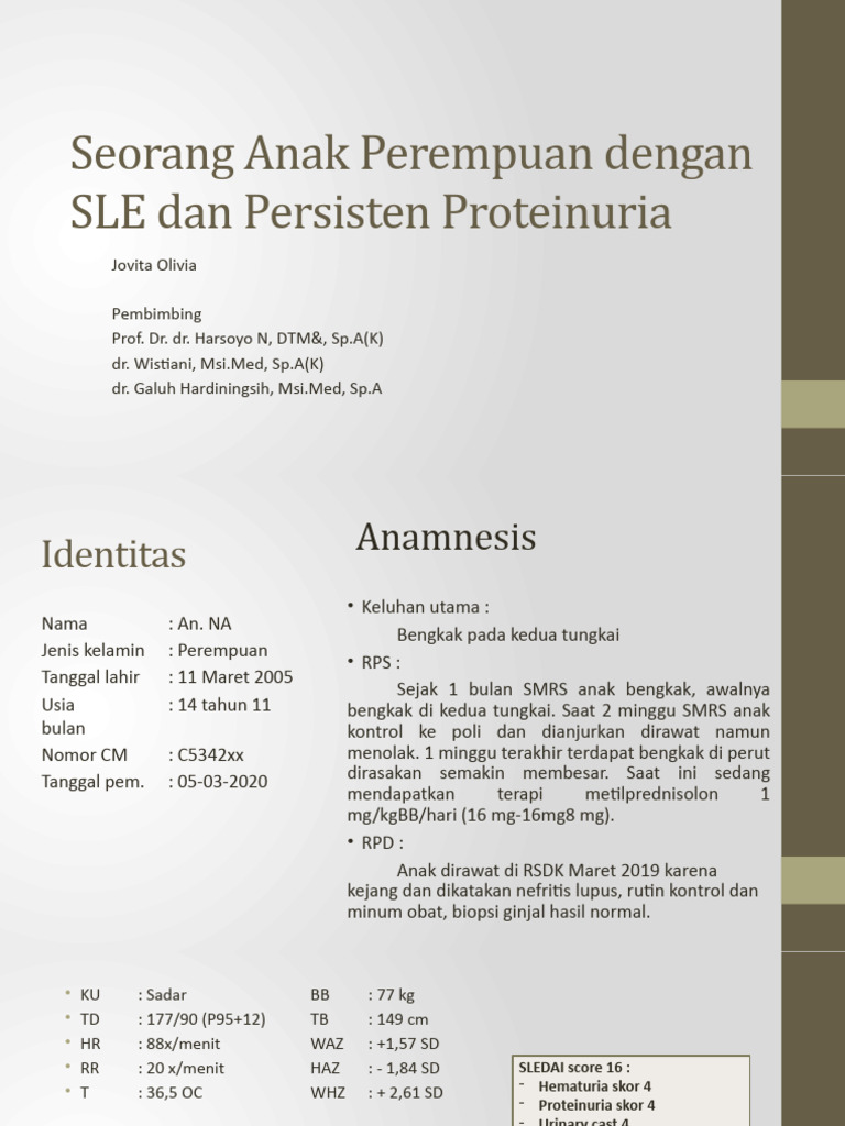 Persistent Proteinuria and Lupus Nefritis | PDF