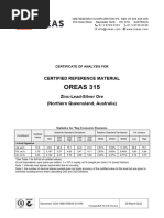 OREAS 603 Certificate | PDF | Outlier | Confidence Interval