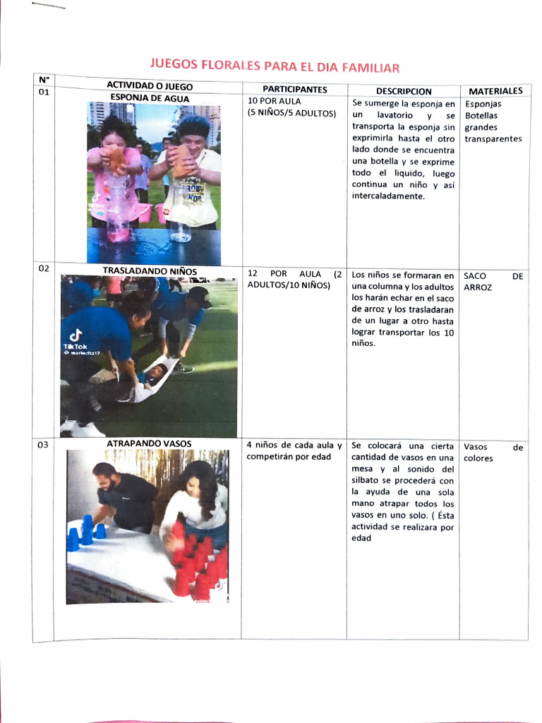 Juegos de Jincana para Familias | PDF