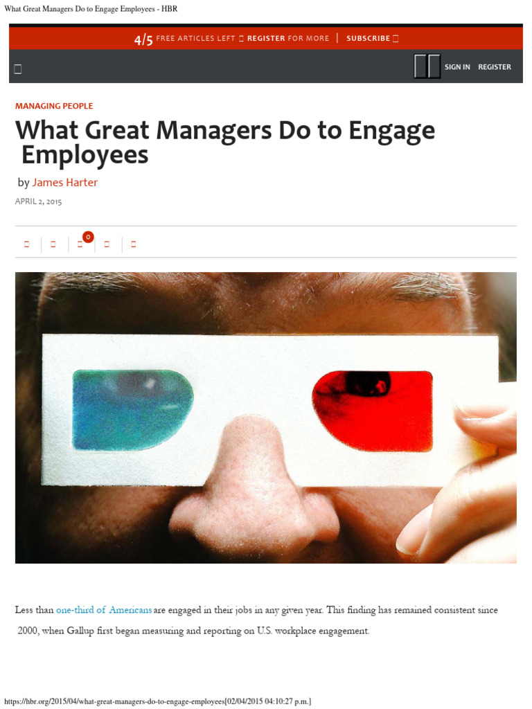 What Great Managers Do To Engage Employees - HBR | Download Free PDF ...