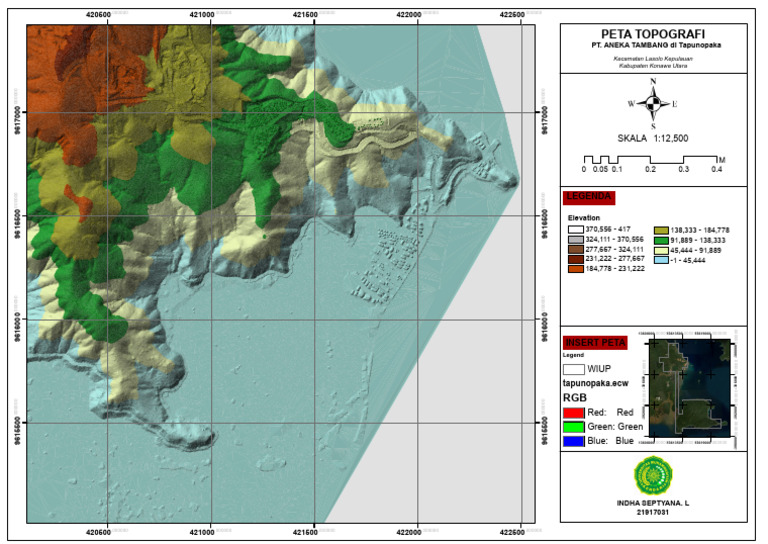 Topografi Antam Tapunopaka Indah | PDF