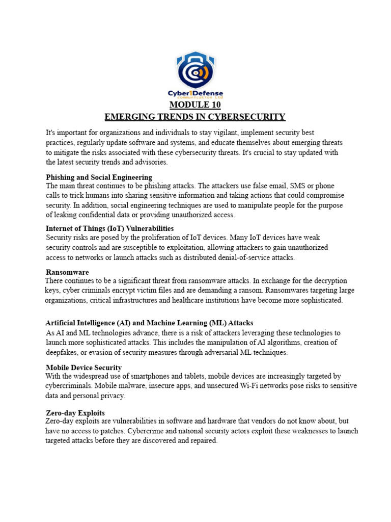 CYBERSECURITY FUNDAMENTALS - MODULE 10 | PDF | Computer Security | Security