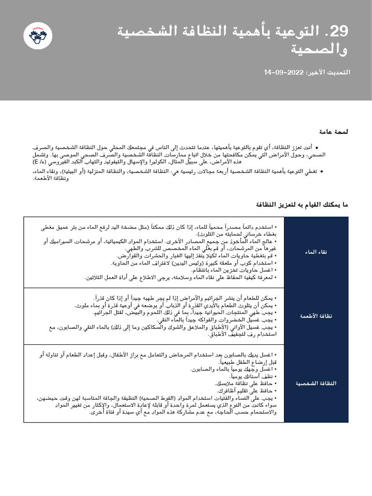 Hygiene Promotion | PDF