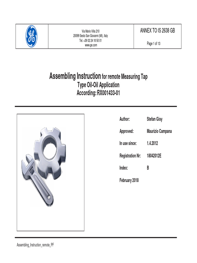 Remote Measuring Tap Assembly Guide | PDF | Electrical Connector ...