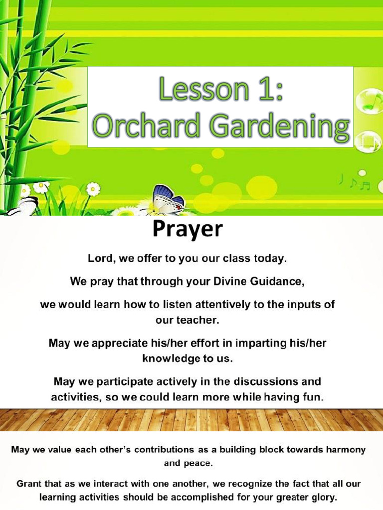 Lesson 1 Orchard Gardening | PDF