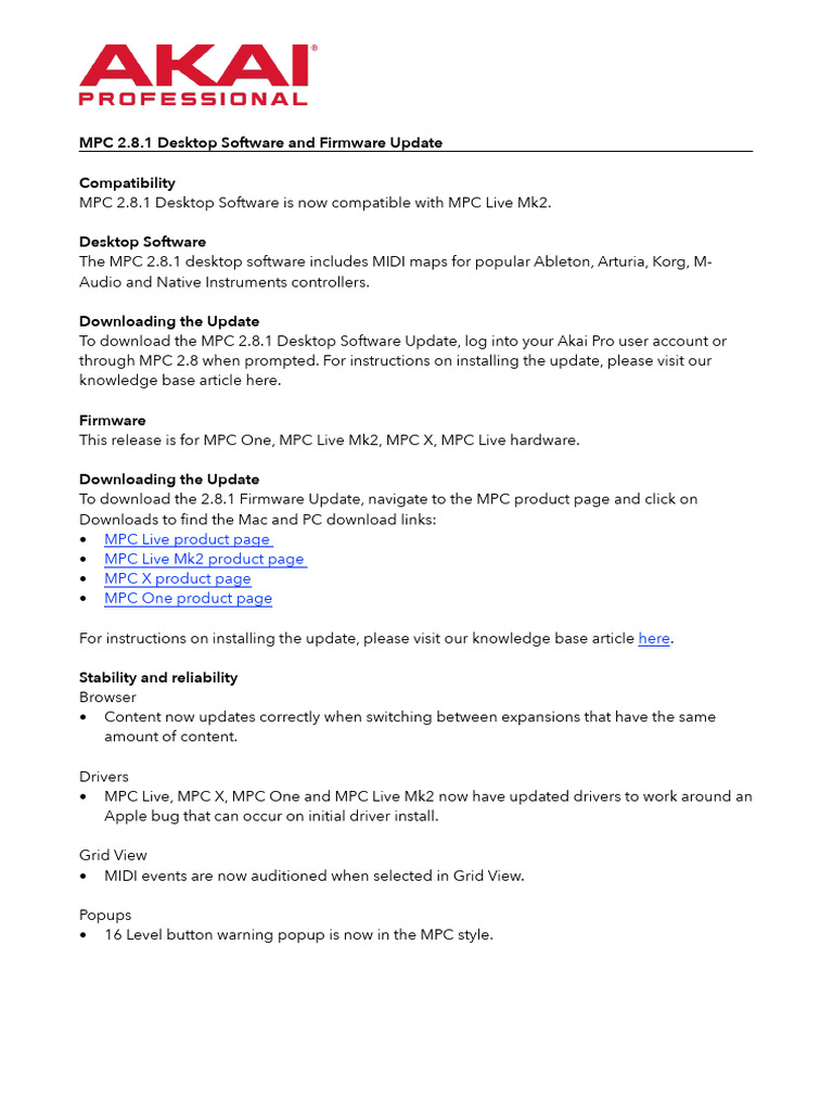 MPC2 8 1ReleaseNotes | PDF