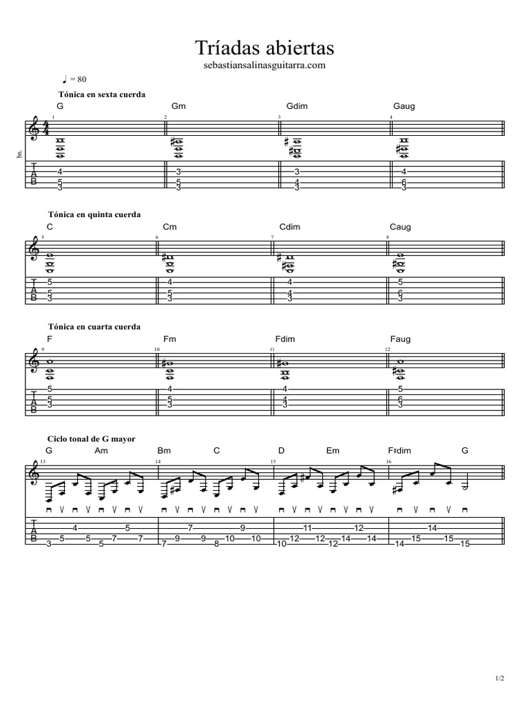 Tríadas Abiertas (Sebastián Salinas) | PDF | Composiciones Musicales ...