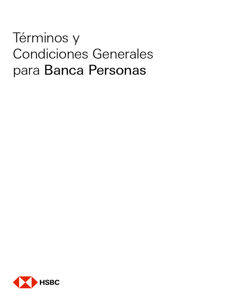 Términos de Banca Personal HSBC | PDF | Bancos | Cheque
