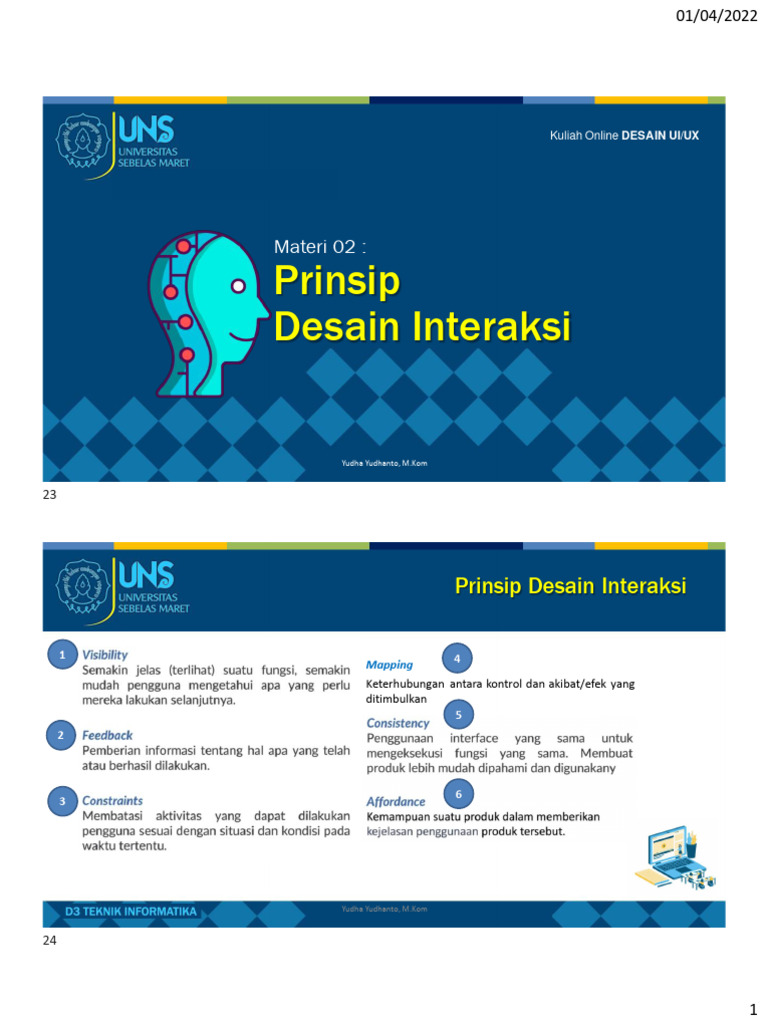 IMK - 02 - Prinsip Desain Interaksi | PDF