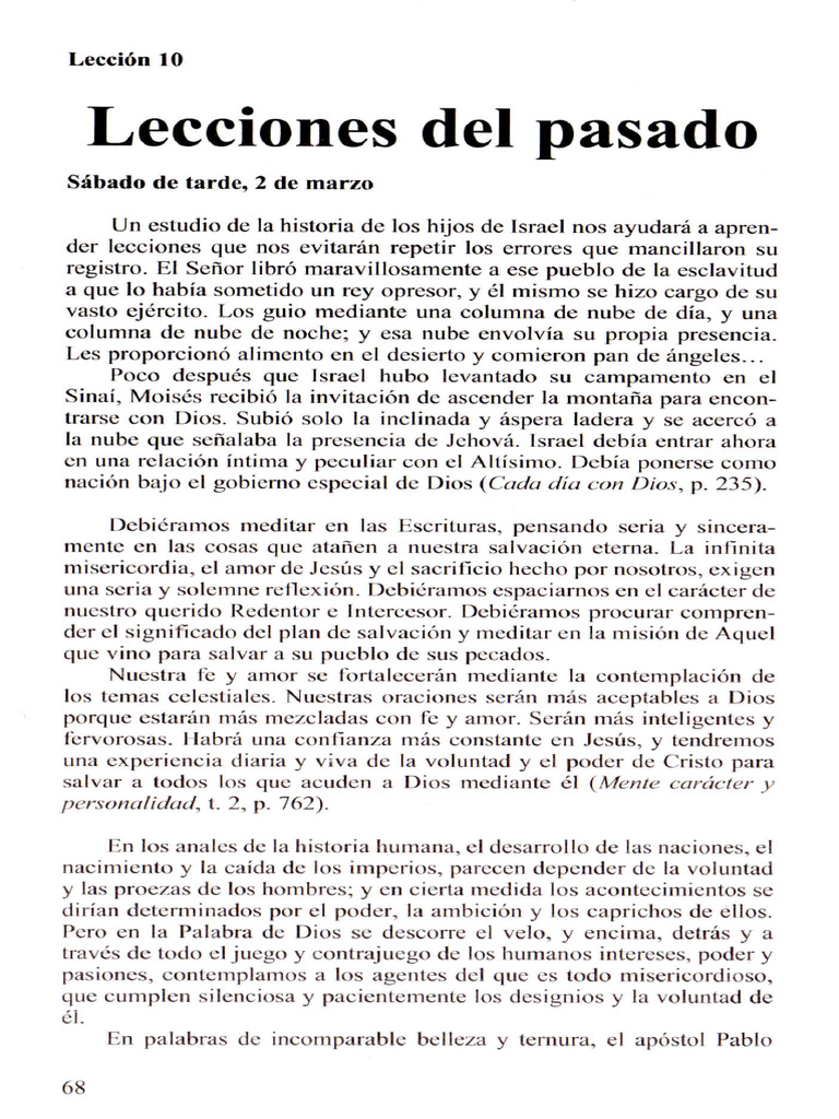 NE Primer Trimestre 2024-Leccion 10 | PDF | Dios | Salvación