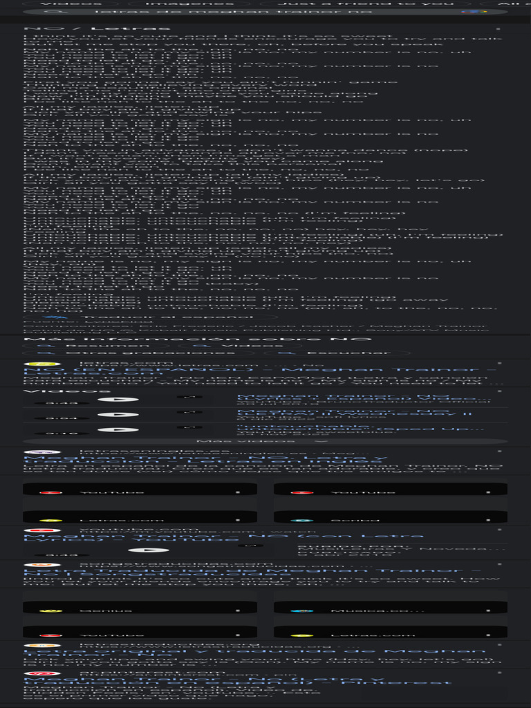 Letras De Meghan Trainor No Buscar Con Google Pdf