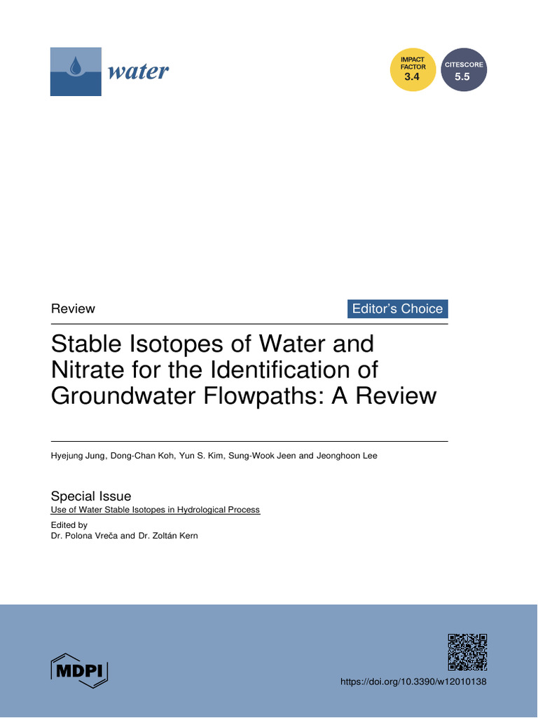 0.stable Isotopes of Water and Nitrate For The Identification of ...