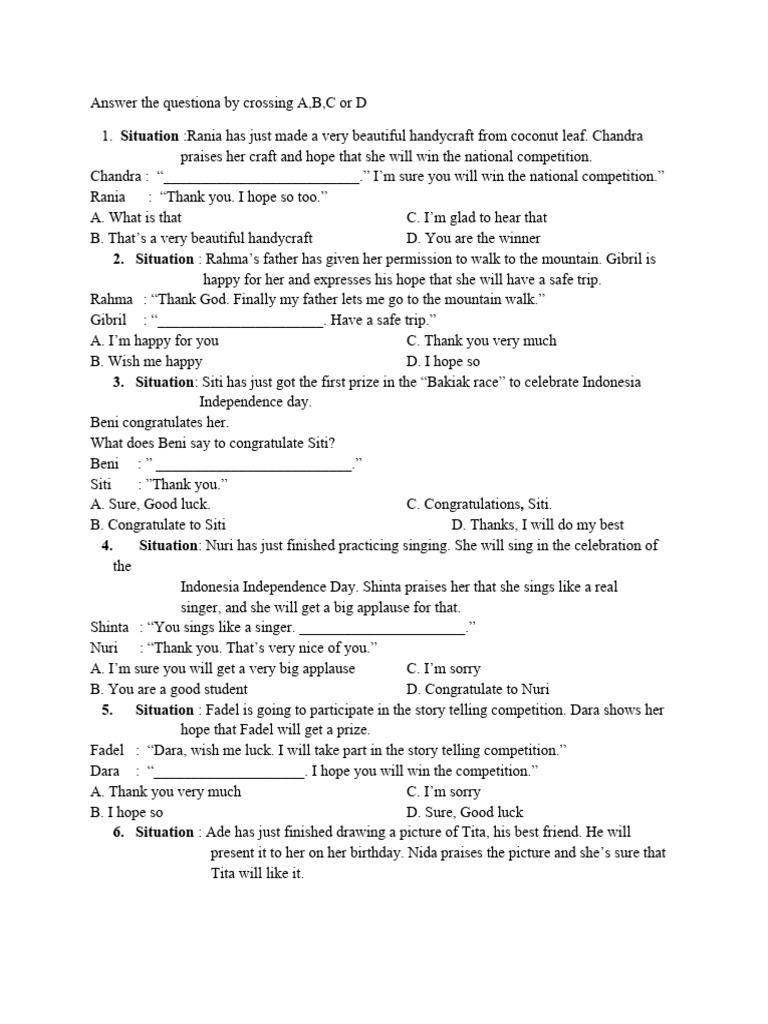 Crafting Conversations: Dialogue Exercises | PDF | Food And Drink | Foods