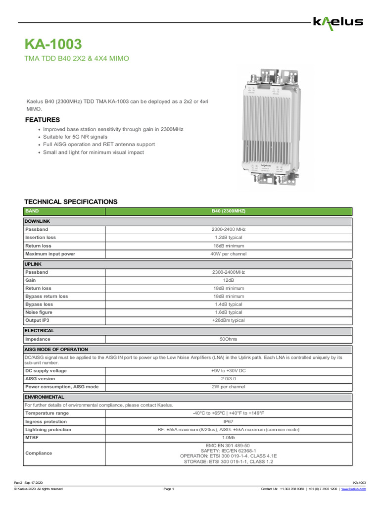 KA-1003 Datasheet | PDF
