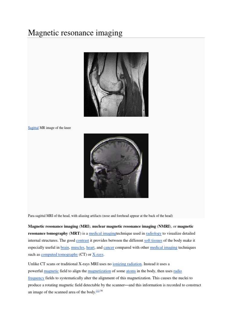 Mri 1 | PDF | Magnetic Resonance Imaging | Ct Scan