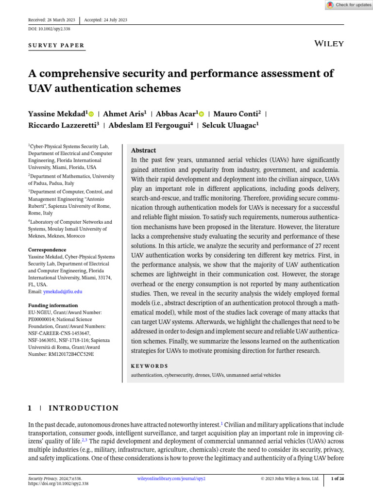 Security and Privacy - 2023 - Mekdad - A Comprehensive Security and ... Security and Privacy - 2023 - Mekdad - A Comprehensive Security and ...