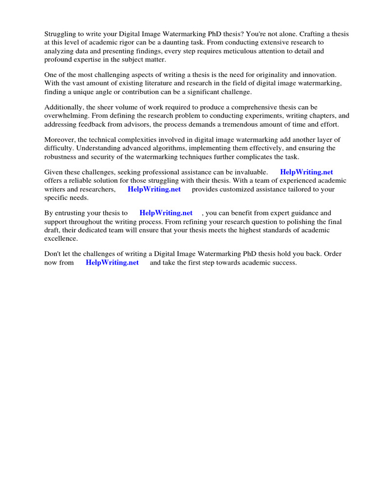 Digital Image Watermarking Phd Thesis | PDF | Wavelet | Digital Signal Processing
