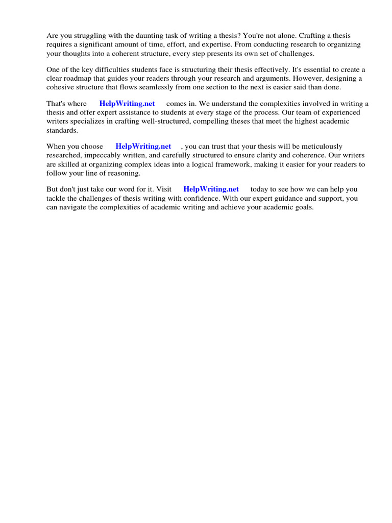 Thesis Structure Diagram | PDF | Thesis | Methodology