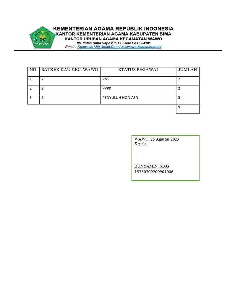 Data Asn Dan Non Asn | PDF