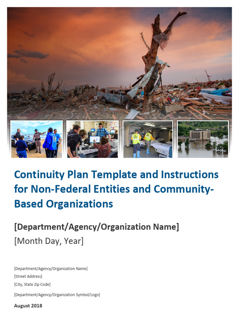 Non Federal Continuity Plan Template - 083118 | PDF | Backup | Business