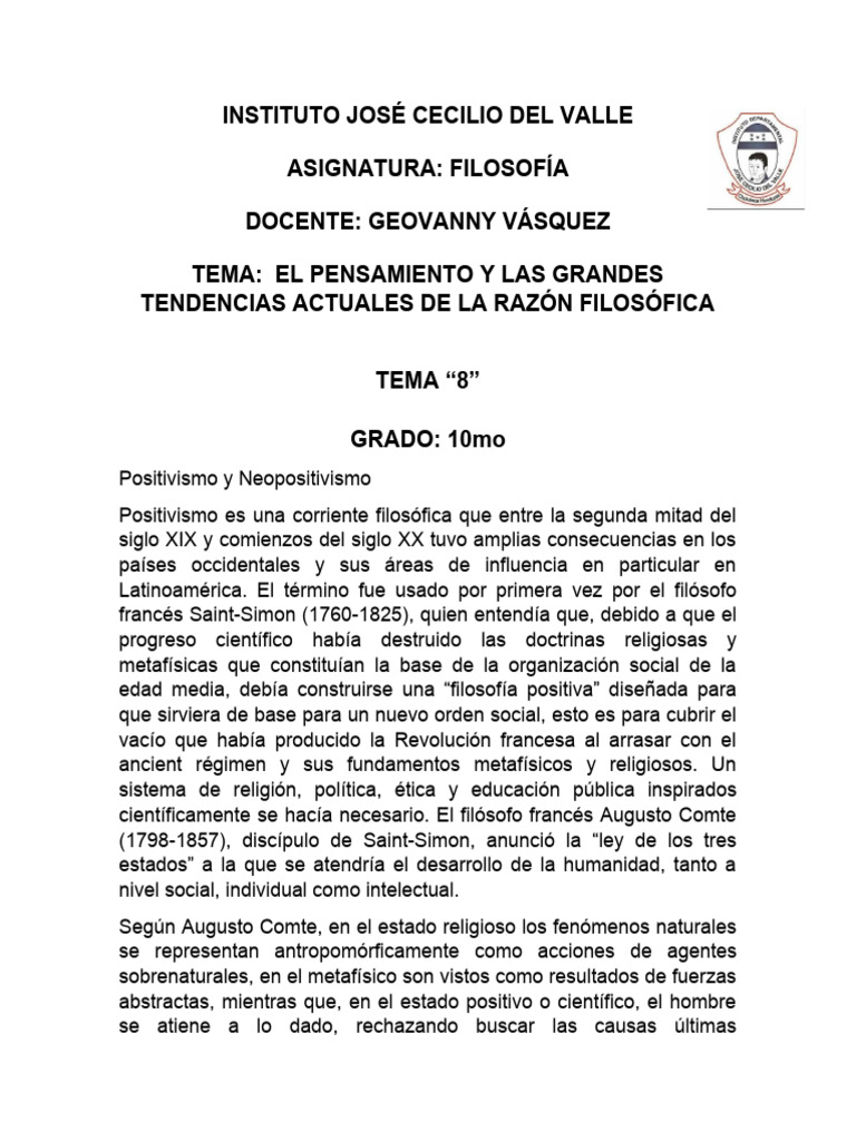Filosofia Tema8 | PDF | Filosofía