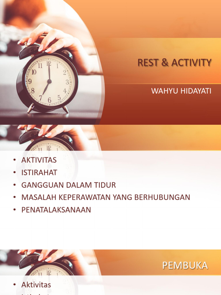 Rest & Activity: Wahyu Hidayati | PDF