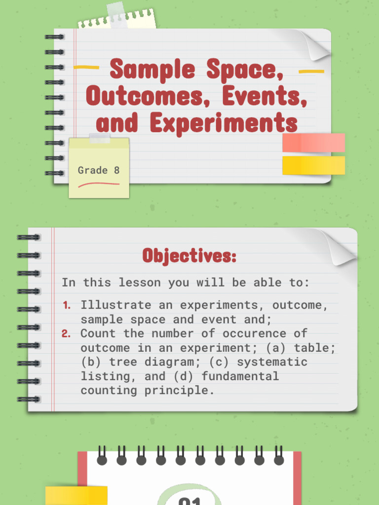 Sample Space, Events, Outcomes, and Experiments | PDF